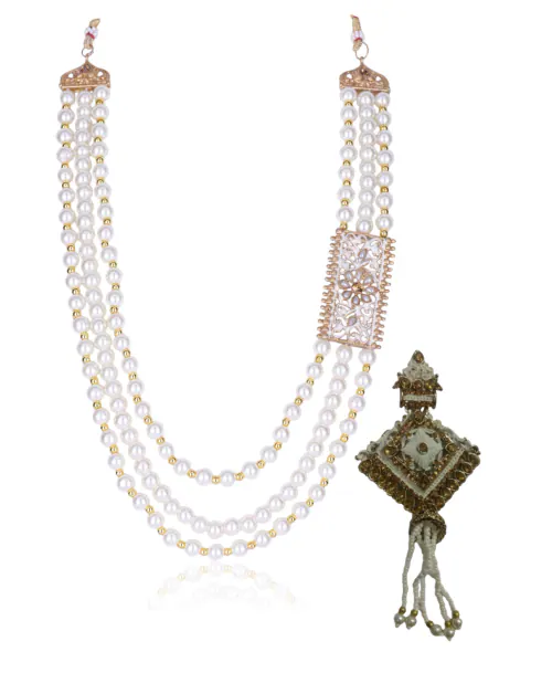 Buy JIYANSHI FASHION: Dulha groom sherwani Necklace/Moti Mala for Men ...