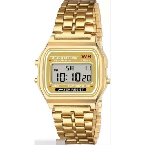 Buy WATCHVERSE Digital Watch - For Men Gold Square Digital Watch Online ...