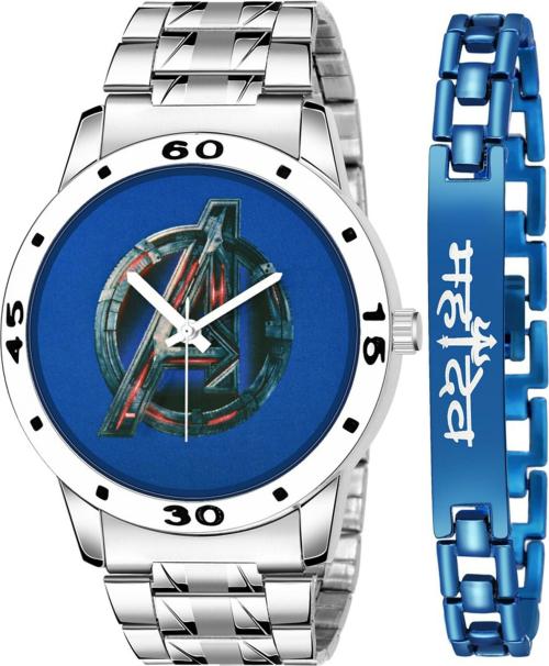 Buy CRAB Analog Multicolor Watch And Bracelet Combo Men and Boys (AVS ...