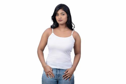 Buy UNSANELY Women's Regular Fit Adjustable Strap 100% Cotton Camisole ...