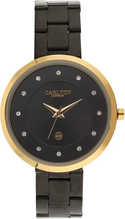 Buy Carlton London Black Analog Watch For Women (CL043GBK2) Online at ...