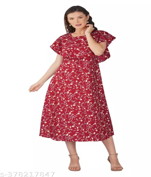 Buy PRIJHON Stylish Trendy Fashionable Attire Frocks | College Party ...