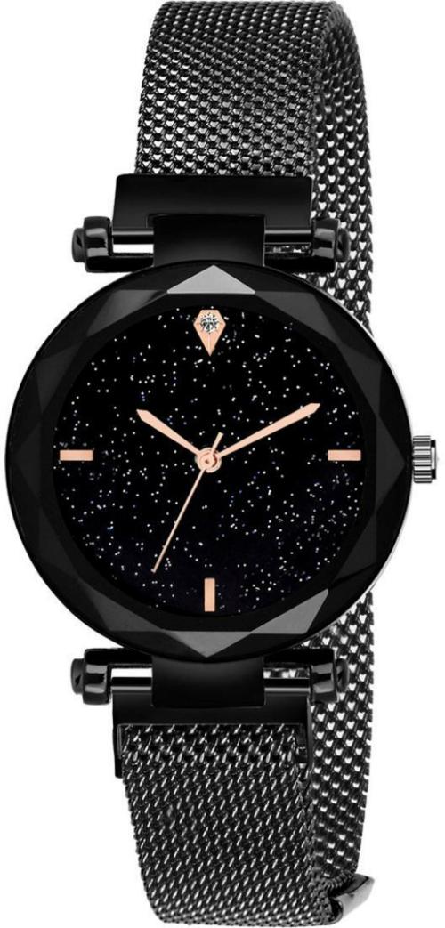 Buy Bolun Analog Black Dial Black Strap Watch With Bracelet For Women ...