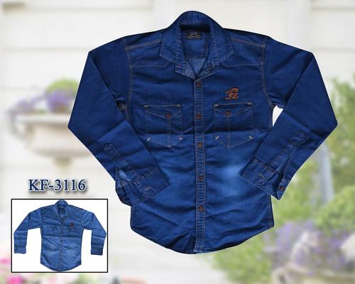 Buy Scoudo Boys Casual Denim Shirt Dark Blue Size 5-6 YPack of 2 Online at Best Prices in India ...