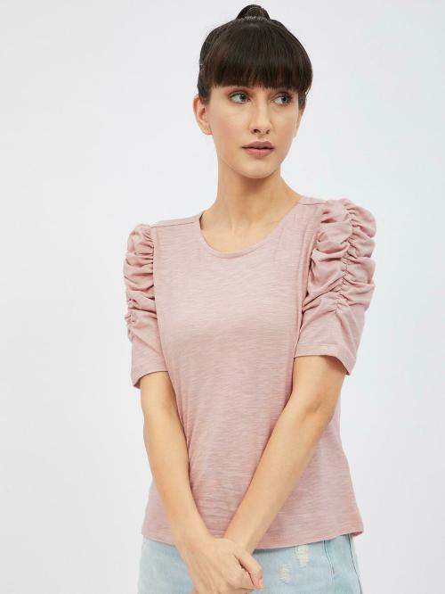 Buy Harpa Women Peach Solid Top Online at Best Prices in India - JioMart.