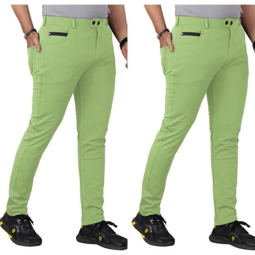 Buy KaBaaT Men Pista Lycra Pack Of 2 Casual Stretchable Pants (Xl ...