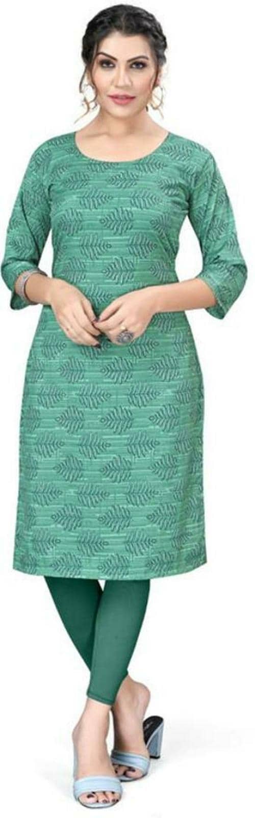 Buy SHREE INFINITY EXPORT Women Light Blue Printed Crepe Kurta Pack Of 3 Online at Best Prices ...