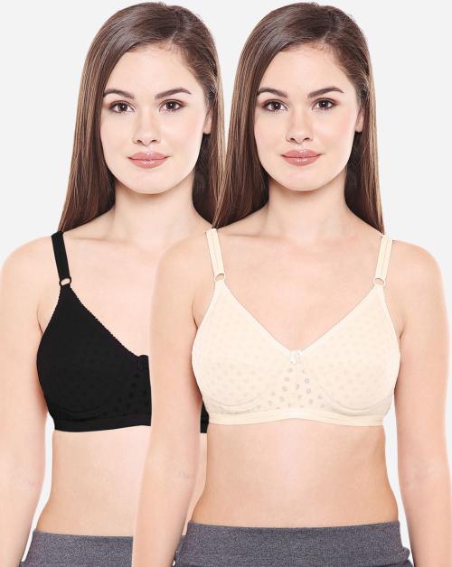 Buy Bodycare Women Cotton Full Coverage Padded Regular Bra Pack - 2 E1576BS Online at Best ...