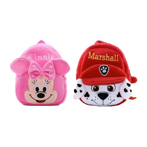 Buy Heaven Decor Marshall & Minnie Soft Velvet Kids School Bag Nursury ...