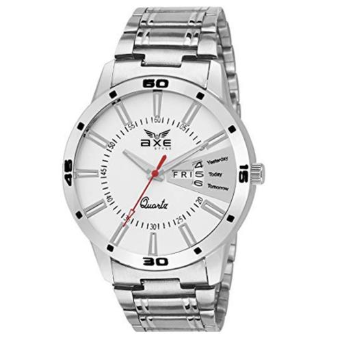 Buy Axe Style Analog White Dial Silver Strap Watch for Men (XDD-7005 ...