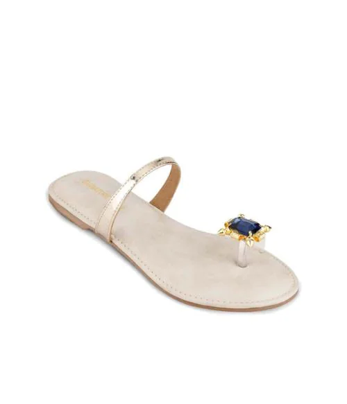 Buy Signature Sole Golden Toe Ring Sandals Online at Best Prices in ...