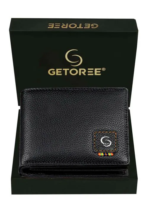 Buy GETOREE Black Florence Genuine Leather Rfid Wallets for Men I 7 ...