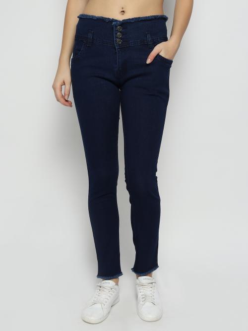 Buy Flying Girls Women Regular High Rise Jeans Navy Online at Best ...