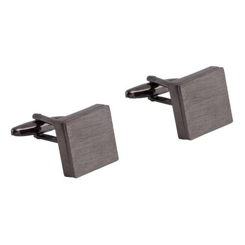 Buy The Tie Hub Black Square Matt Gun Cufflink (Men) Online at Best Prices in India - JioMart.