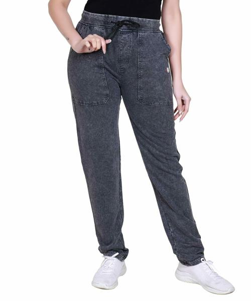 Buy Road Bumps Women Grey Looper Knit Denim Lower | Women's Denim Cargo ...