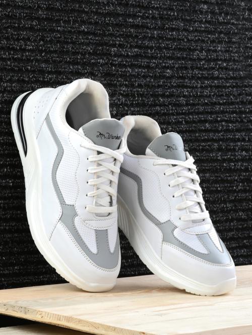 Buy MR.WONKER Designer Casual Sneaker Shoes for Men (WHITE) Online at ...