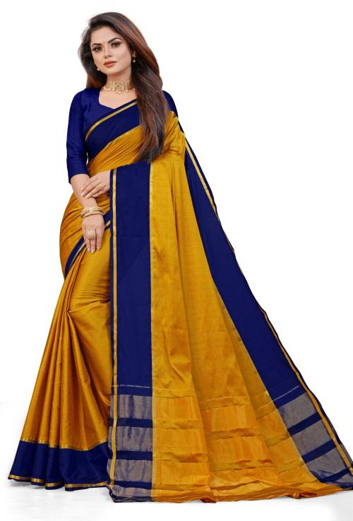 Buy RUNISH APPARELS Women Mustard Self Design Chiffon Saree Online at Best Prices in India ...