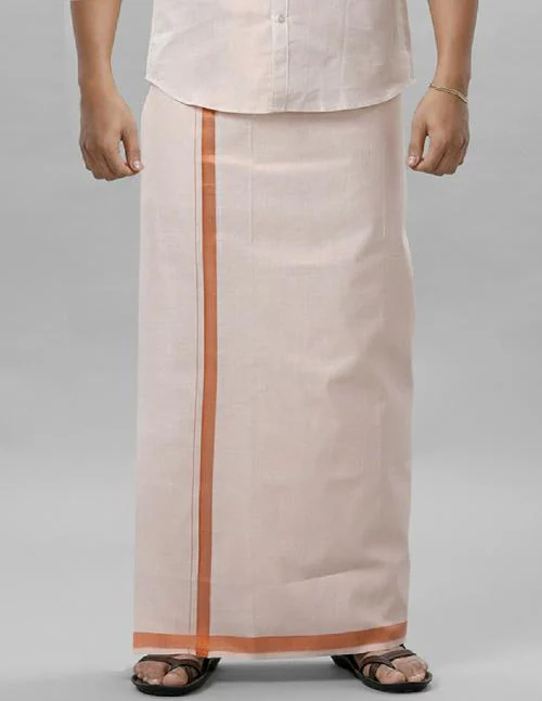 Buy Ramraj Cotton Men Copper Colour Solid Tissue Dhoti Online at Best ...