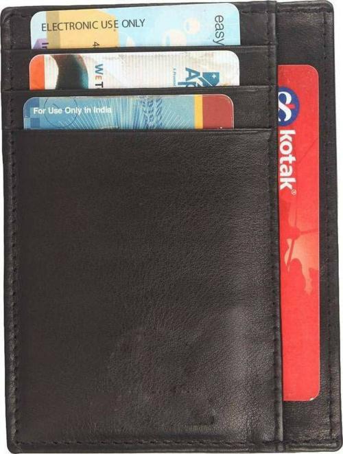 Buy NUKAICHAU Design Bot Men Black Rfid Card Holder Online at Best ...