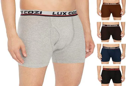Buy Lux Cozi 100% Cotton Long Underwear for Men (Pack of 5) Color May ...