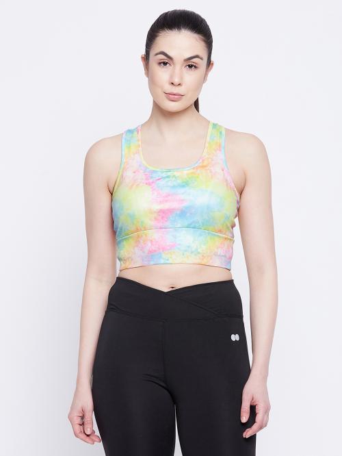 Buy Clovia Multi Floral Print Polyester Single Sports Bra Online at ...