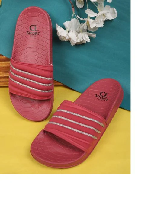 Buy CL Sports Dark Pink Slides for Women Online at Best Prices in India ...