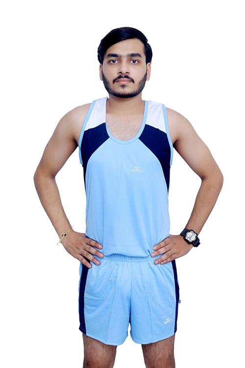 Buy Henco Sky Blue Unisex Athletic Sando & Shorts Online at Best Prices ...