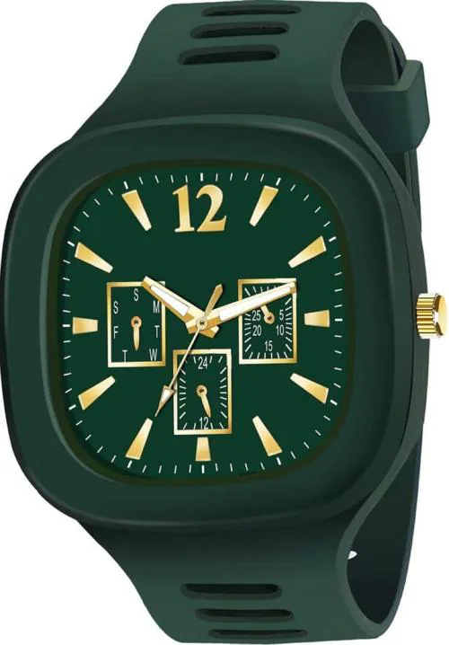 Buy hala - Men's Green - Fabulous Analog Miller Square Watches for Men ...