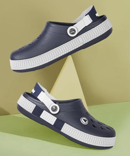 Buy Aqualite Navy Blue & Grey Clogs For Men Online at Best Prices in ...
