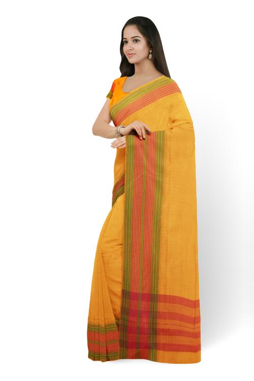Buy KSR HANDLOOMS PURE KOLLAM COTTON SAREE WITH SOFT FEEL Online at ...
