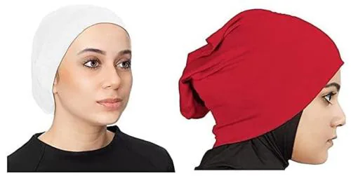 Buy PlutoProm Women Under Scarf Hijab Cap 2 Pcs Under Caps for Turban ...