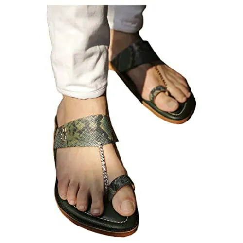 Buy Chappers Men's Leather Vira Python Kolhapuri Slippers Online at ...