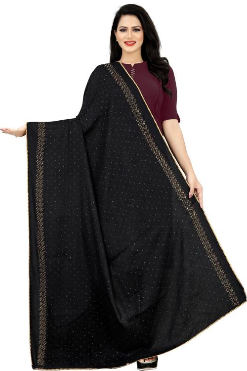 Buy Ebadat Rayon Embroidered, Solid, Self Design Women Dupatta Online ...