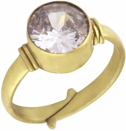 Buy Chopra Gems & Jewellery Gold Plated Brass Zircon Stone Rashi Ratna ...