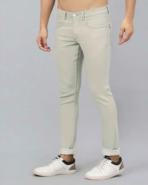 Buy TCI TRUE COLORS OF INDIA Slim Men Grey Stretchable Jeans | Stylish ...