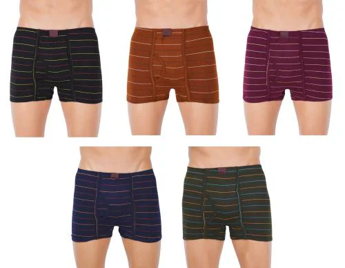 Buy PRIDE APPAREL-MEN'S COTTON STRIPPED TRUNKS-PACK OF 5 -90cm Online ...