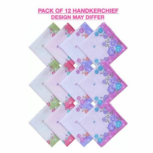 Buy BADLOOK LADIES & GIRLS COTTON HANKY WITH BEAUTIFULL FLOWER PRINT ...