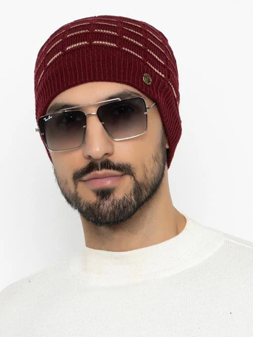 Buy AMOLDO Self Design Beanie Cap Online at Best Prices in India - JioMart.