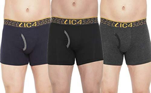 Buy IC4 Men Multicolor Solid Cotton Trunk - S (Pack of 3) Online at ...