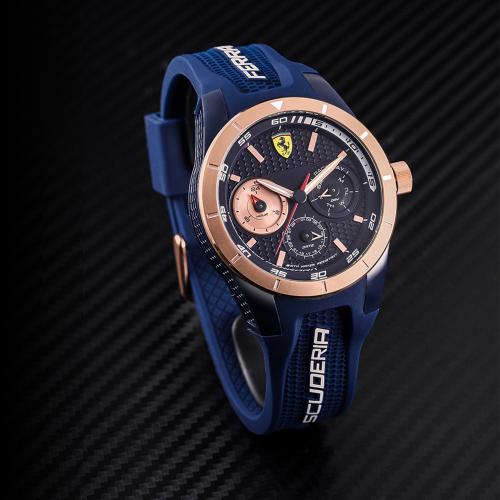 Buy SCUDERIA FERRARI REDREV T Multifunction Blue Round Dial Men's Watch ...