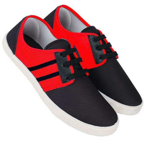 Buy Aura Red Casual Shoes Sneakers Online at Best Prices in India ...