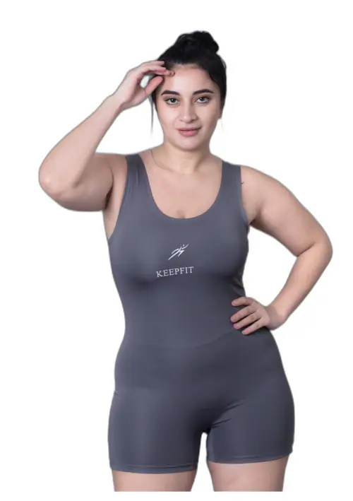 Buy Keepfit N9 antibacterial Rapid Dry Sleeveless Grey legsuit for women & Girls Online at Best ...