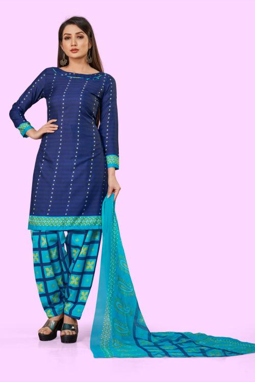 Buy GEE NEXT CREATION BELIEVING IN NEXT Women Dark Blue Floral Crepe Single Unstitched Dress ...