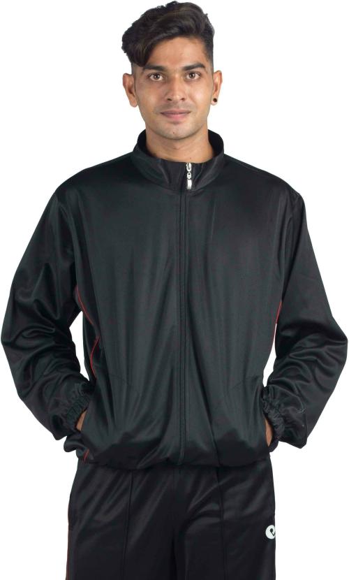 Buy Estro Men Black Solid Polyester Sports Jacket Online at Best Prices ...