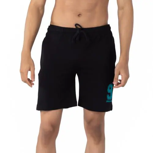 Buy Chromozome Men Black Cotton Solid Single Shorts Online at Best ...