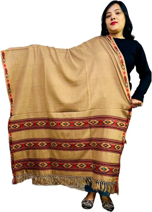 Buy ARUNA KULLU HANDLOOM Women's Woollen Kullu Shawl with Handwoven ...