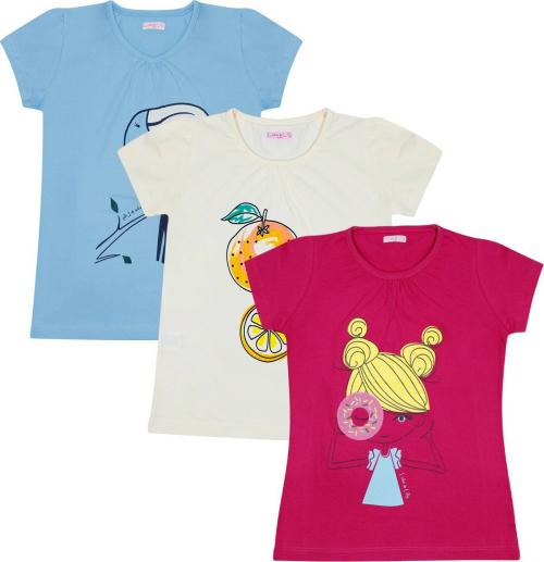 Buy Luke and Lilly pack of 3 Girls Half Sleeve Tshirt Online at Best ...