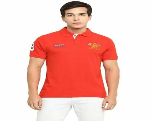 Buy KULDEEP ANEJA'S Men's Polo Neck Regular Fit Half Sleeves Printed Tshirt -A11 Online at Best ...
