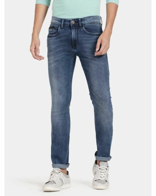 Buy LLAK Men Blue Washed Denim Blend Jeans Size 28 Online at Best ...