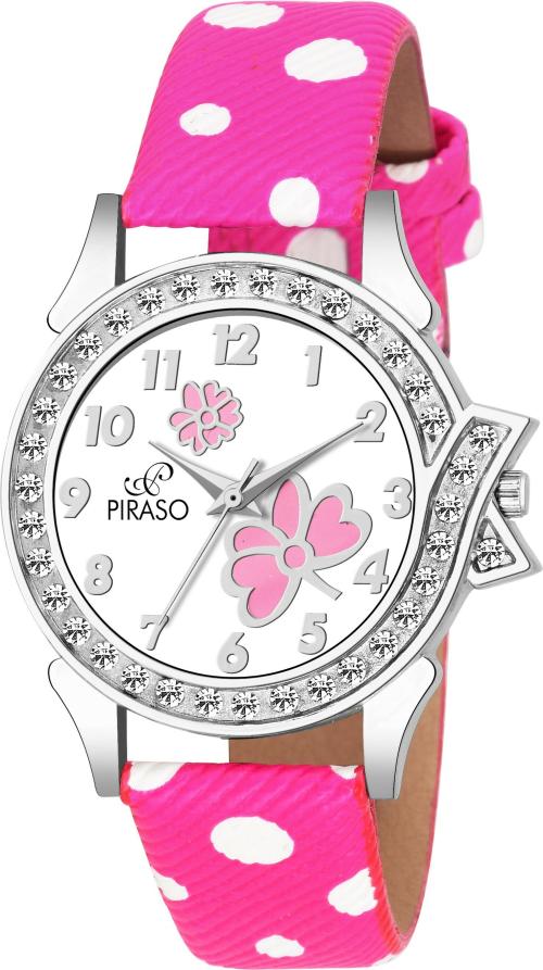 Buy PIRASO Analog White Dial Pink Strap Watch for Women Online at Best ...